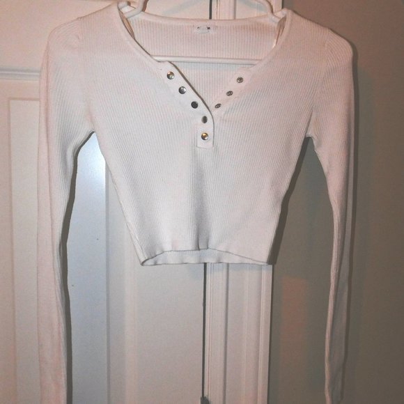 Garage | Tops | Garage Womens White Crop Top S | Poshmark